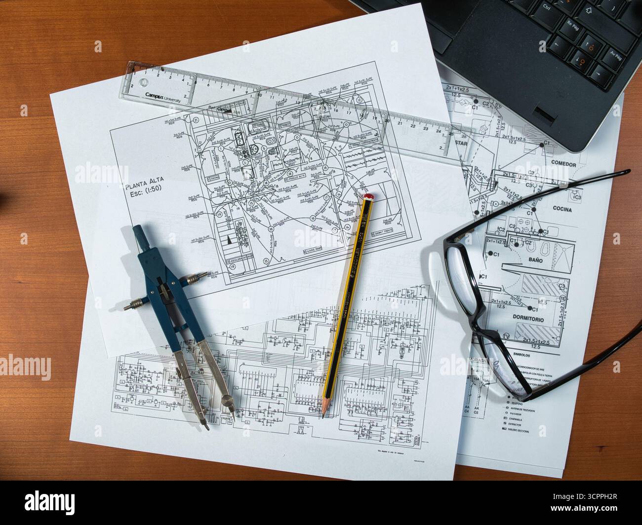 Engineering architecture schematics hi-res stock photography and images ...