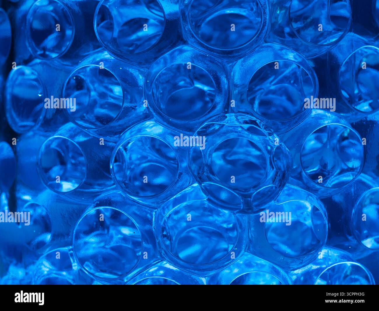 Abstract Blue Balls Water Texture Pattern - Close-up macro shot of ...
