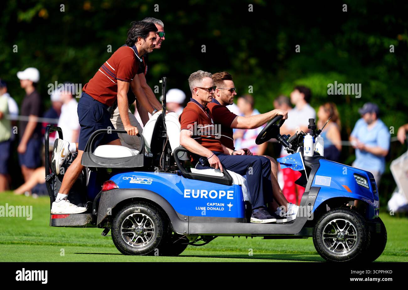 Team Europe Captain Luke Donald during the morning foursomes on day two ...