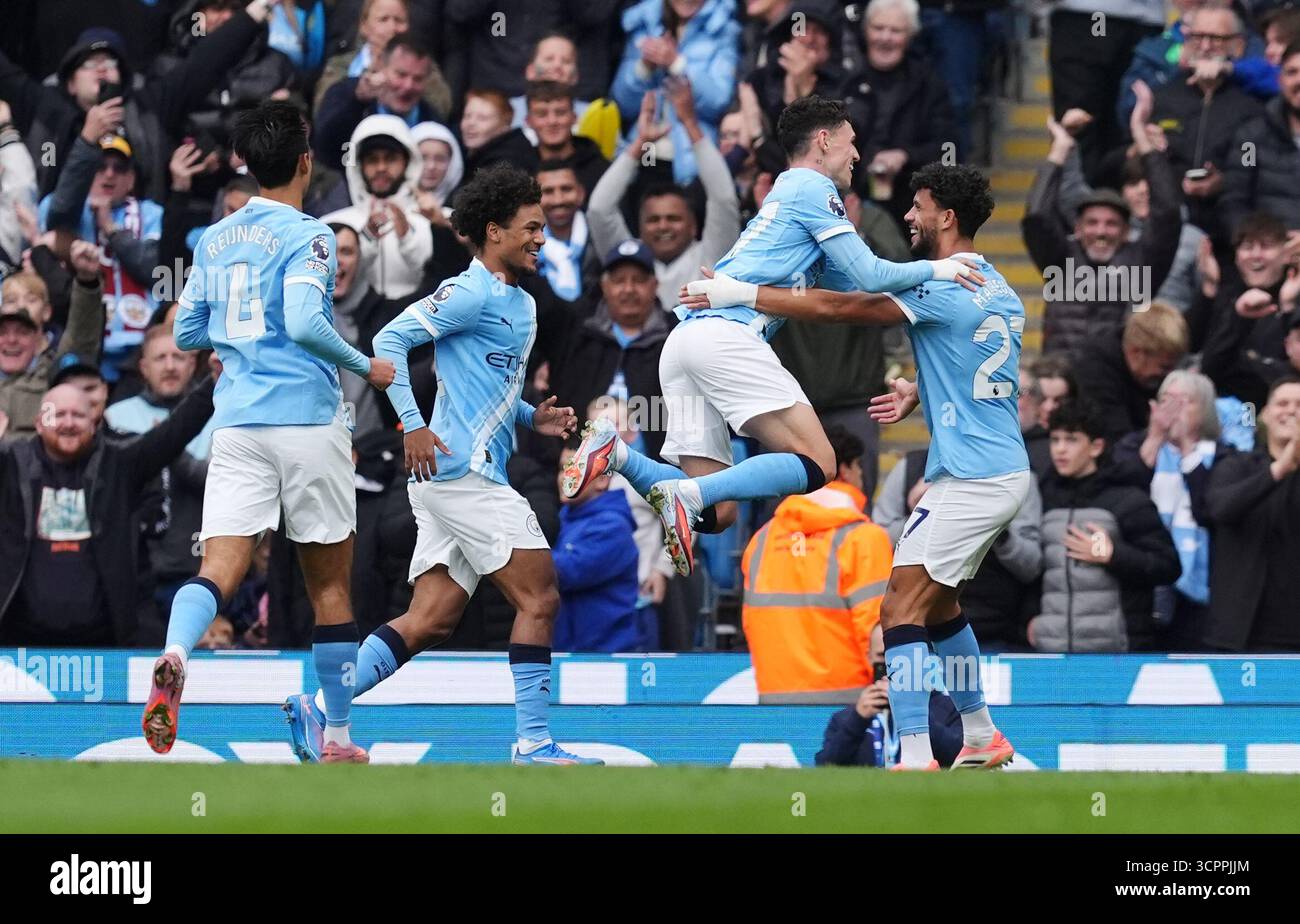 Manchester City's Matheus Nunes celebrates scoring their side's second ...