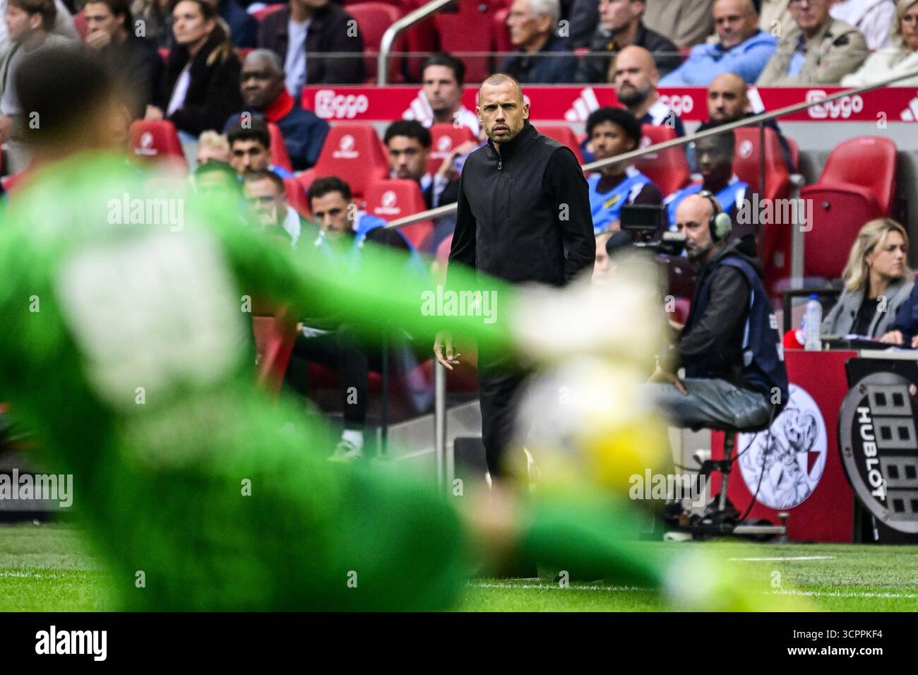 AMSTERDAM - Ajax coach Johnny Heitinga during the Dutch Eredivisie ...