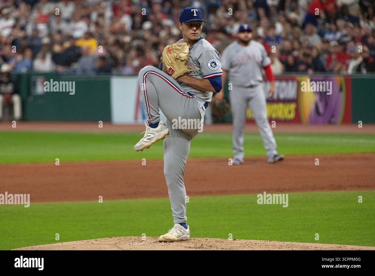 Texas Rangers starting pitcher Jack Leiter delivers against the ...