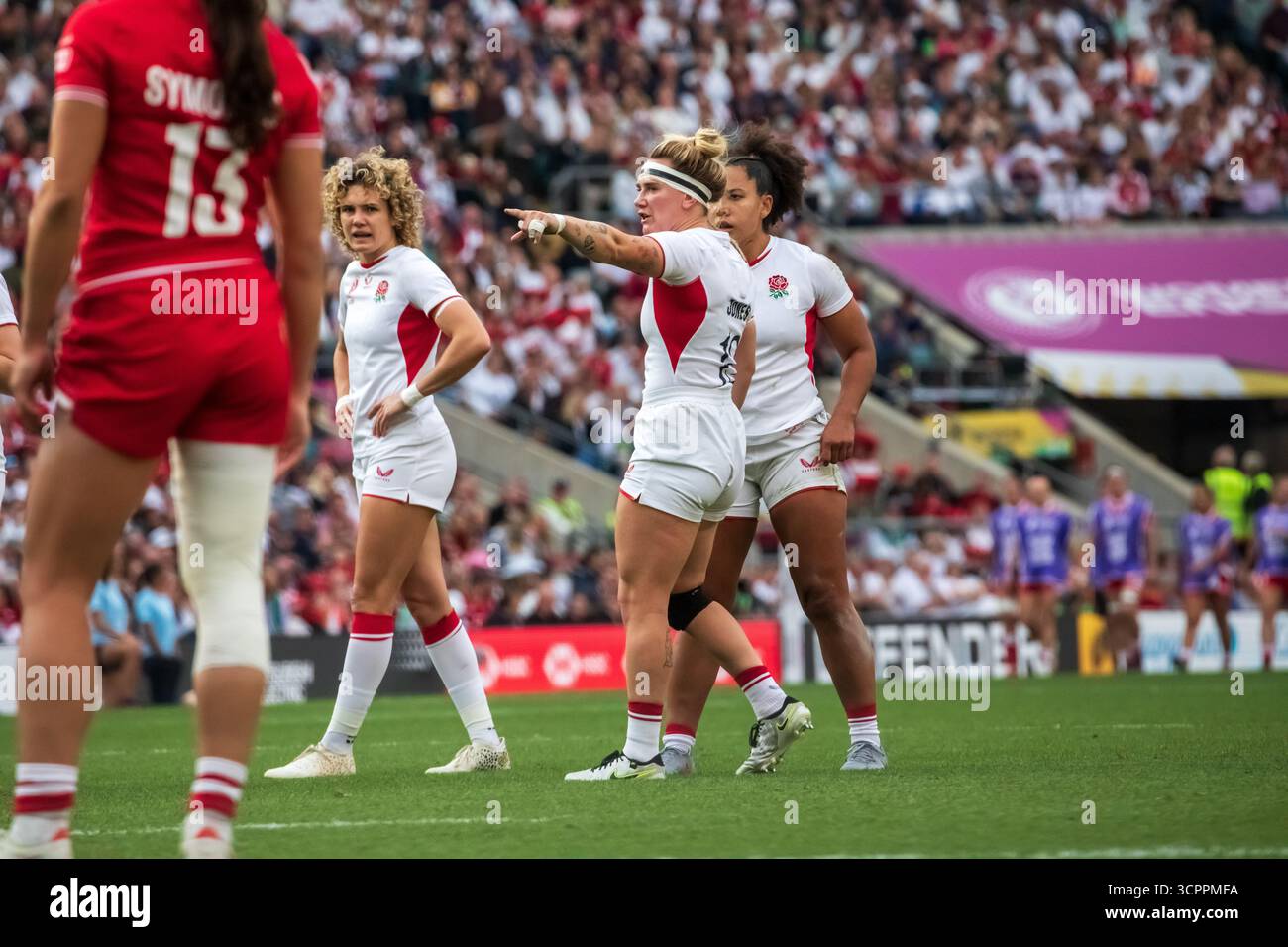 London, UK, 27th September 2025 England centre Meg Jones during the ...