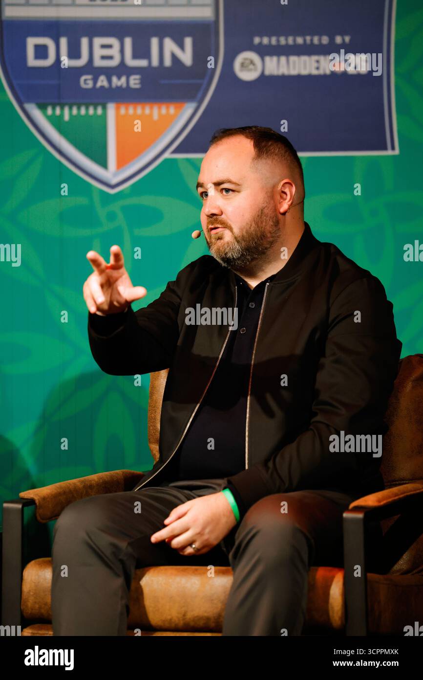 Michael McQuaid on stage during NFL Live at Whelan's pub on Saturday ...