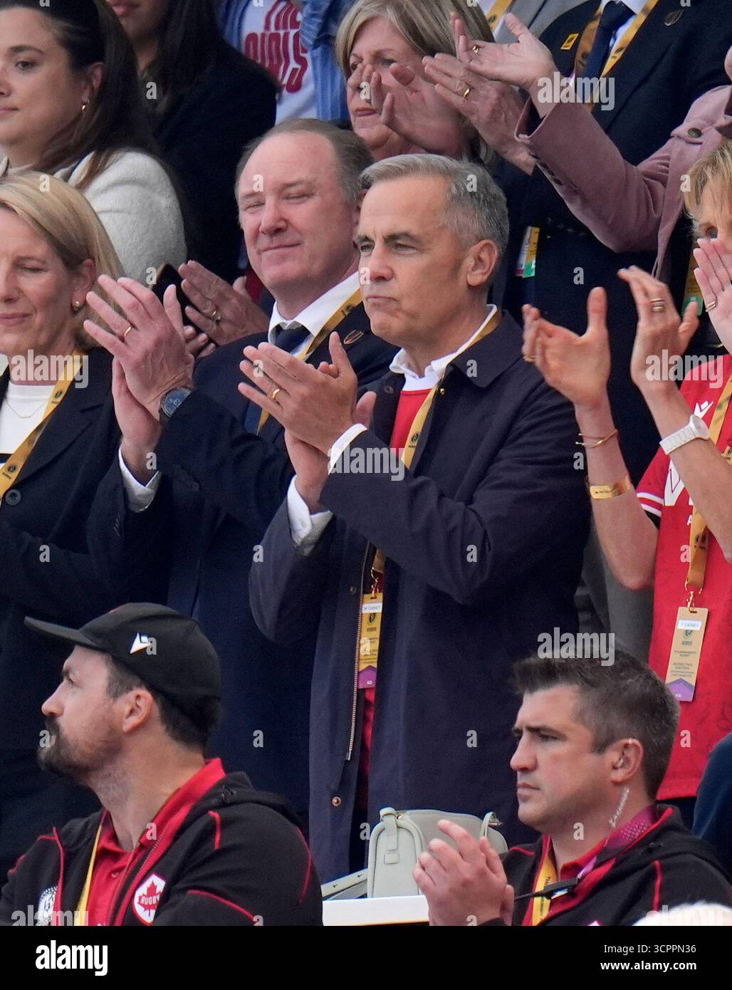 Prime Minister of Canada Mark Carney in the stands before the Women's ...