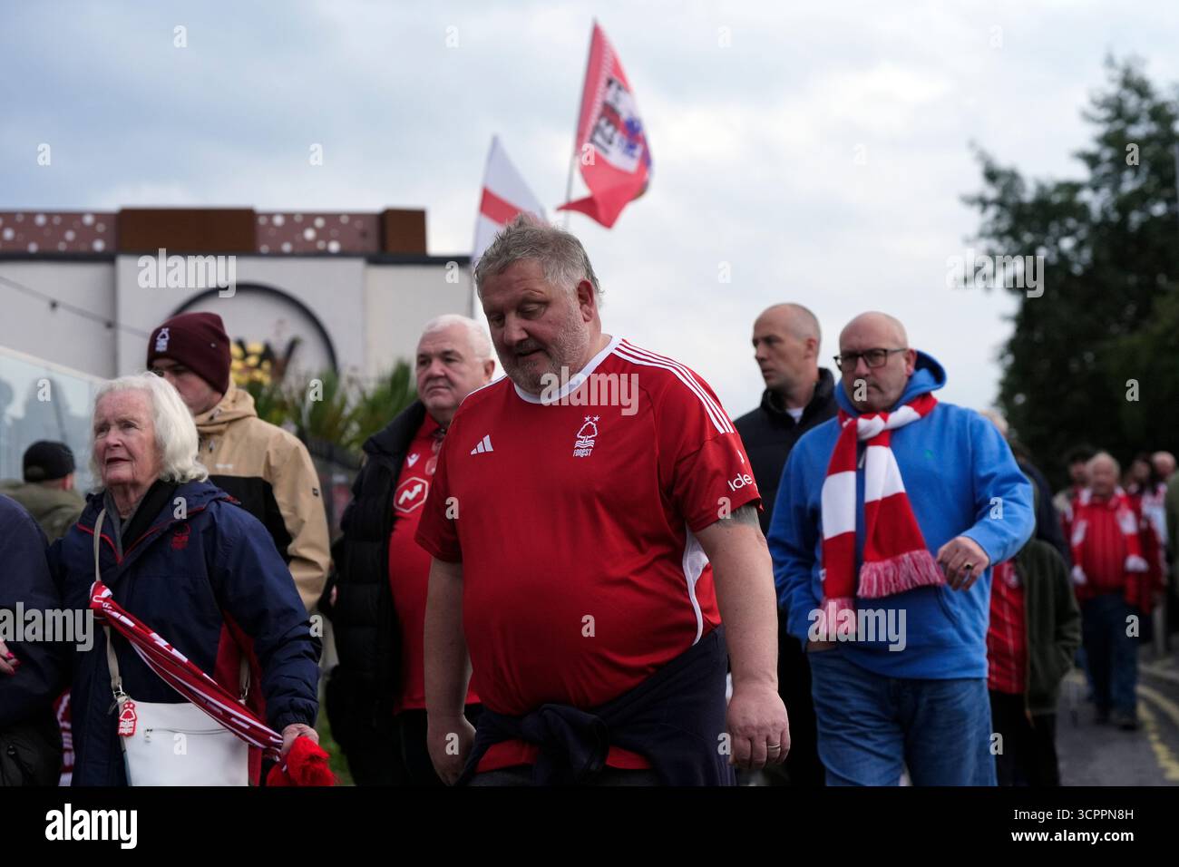 Nottingham Forest fans make their way into the ground before the ...