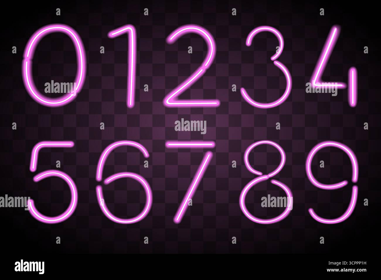 Numbers in retro electric Stock Vector Images - Alamy
