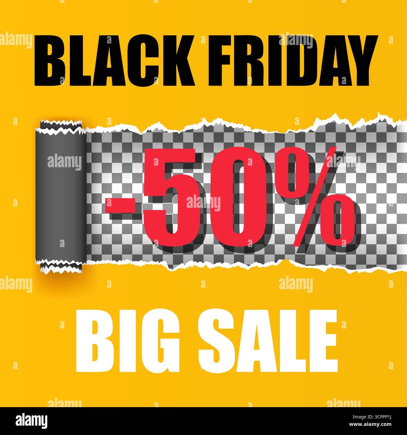 yellow Friday torn paper sale Stock Vector Image & Art - Alamy