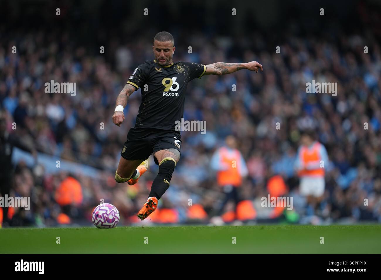 Burnley's Kyle Walker shoots during the Premier League soccer match ...