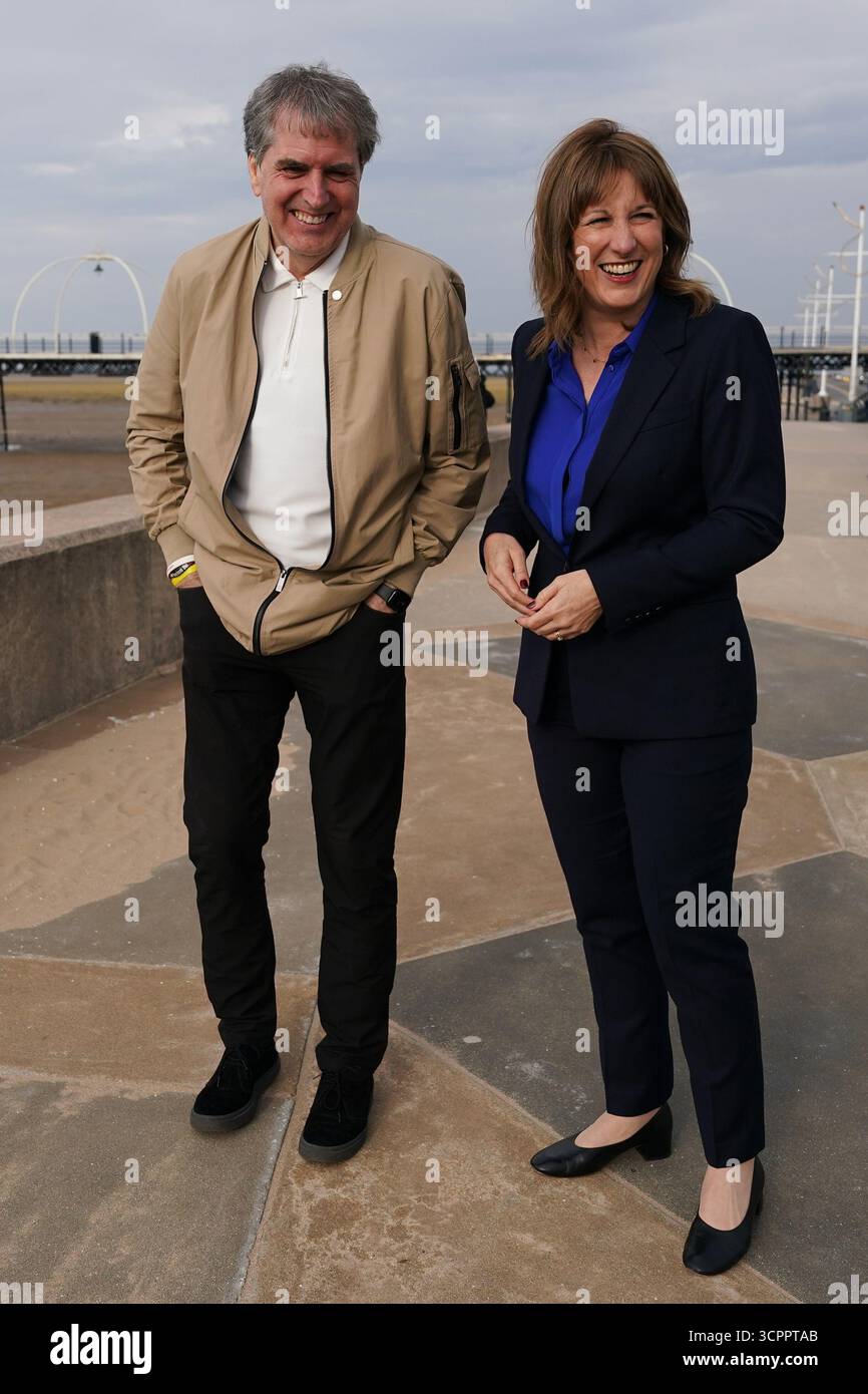 Chancellor of the Exchequer Rachel Reeves, with Steve Rotherham the ...