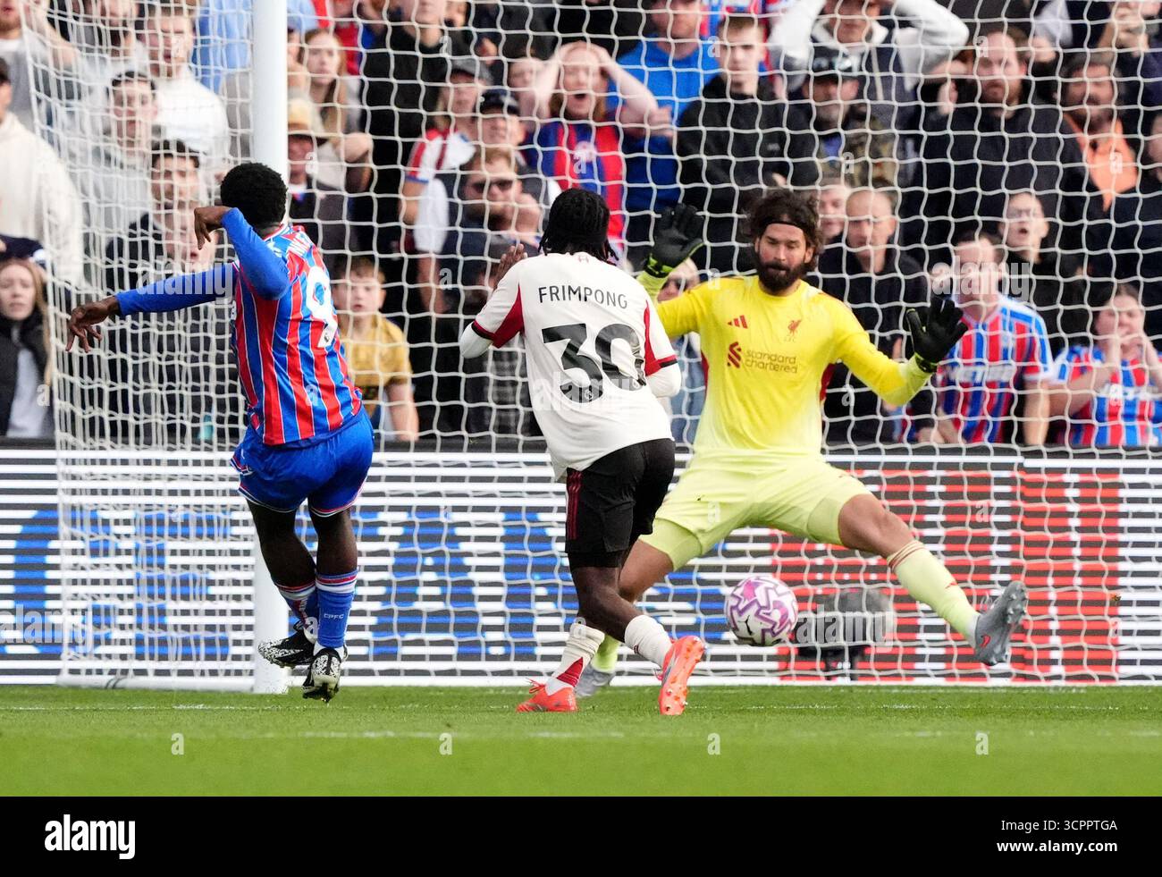 Crystal Palace's Eddie Nketiah scores their side's second goal of the ...