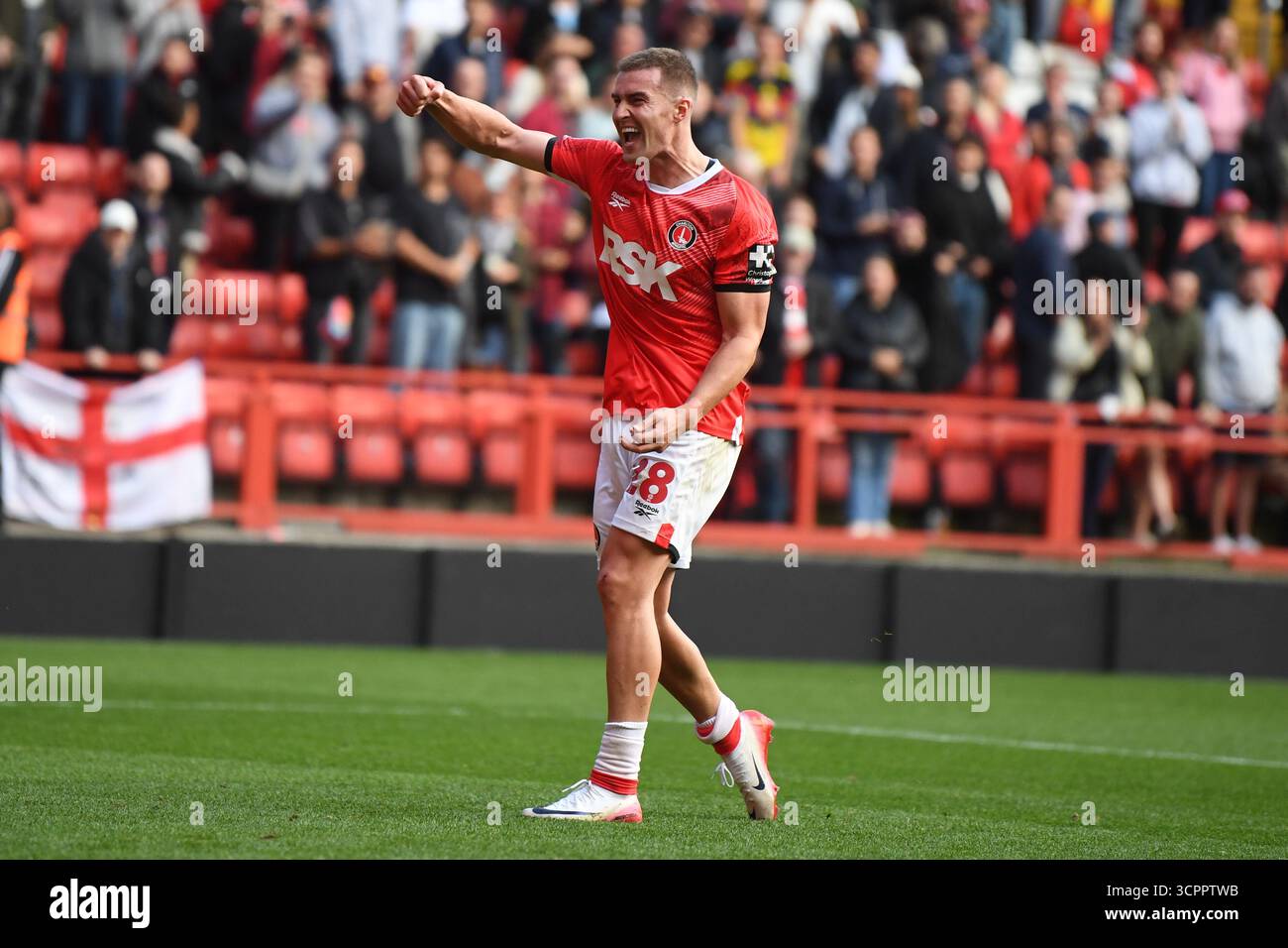 London, England. 27th Sep 2025. James Bree celebrates after the Sky Bet ...