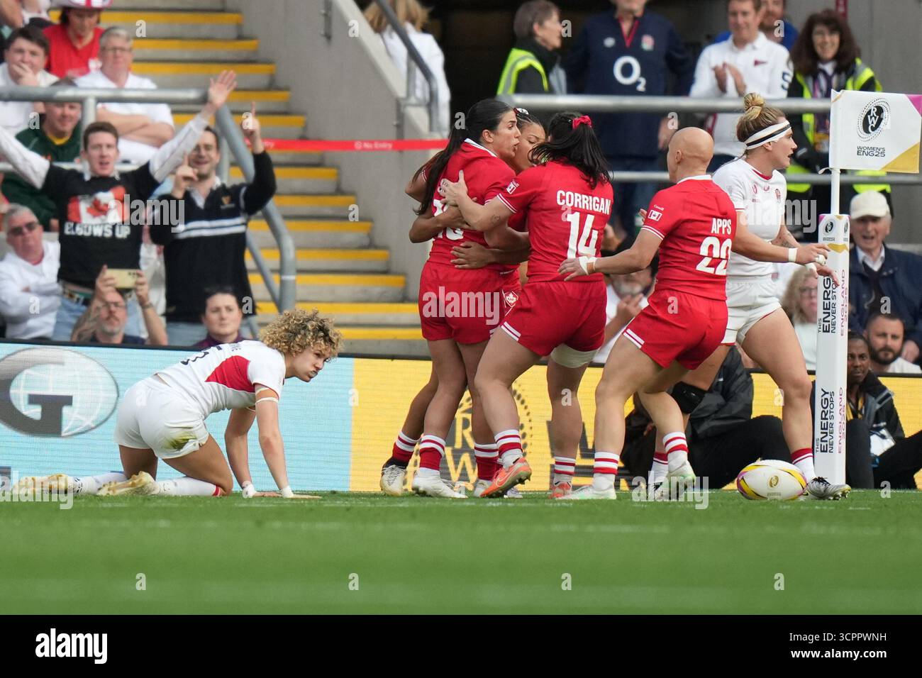 Canada's Asia Hogan-Rochester celebrates with her teammates after ...