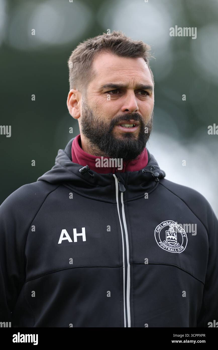 Angelo Harrop (First Team Manager of Chelmsford City) before the match ...