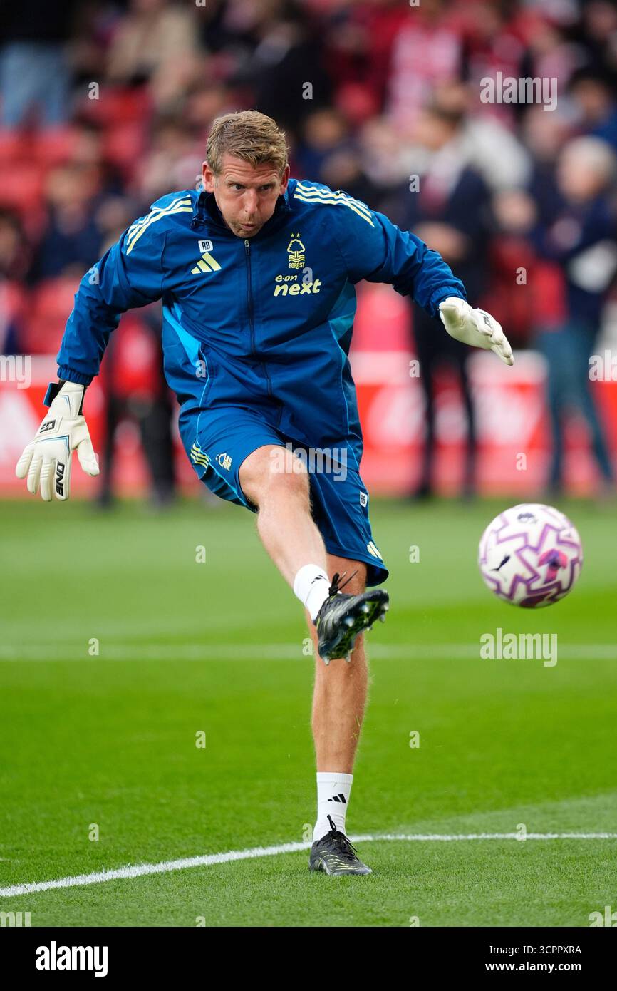 Nottingham Forest goalkeeper coach Rob Burch during the Premier League ...