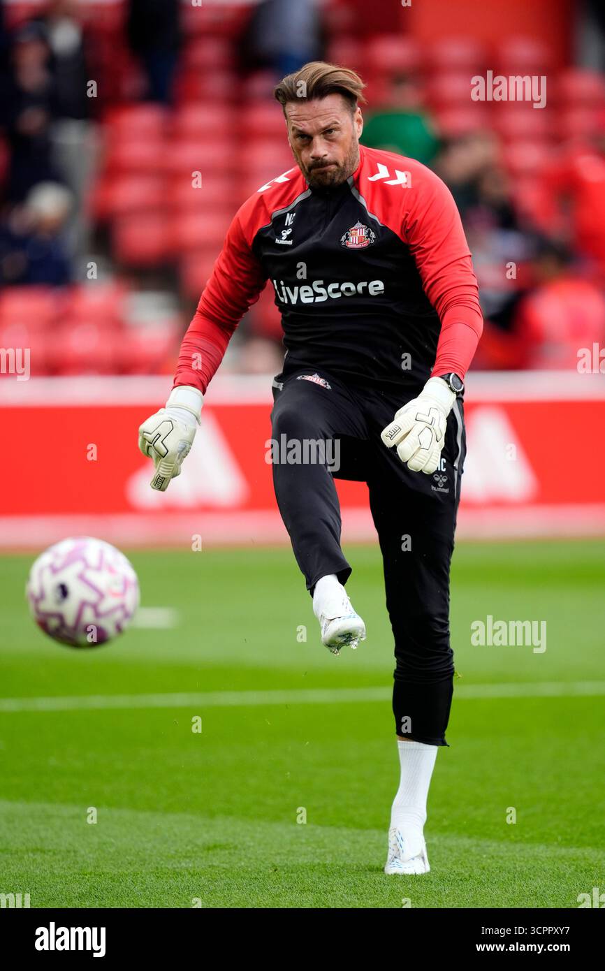 Sunderland goalkeeping coach Neil Cutler during the Premier League ...