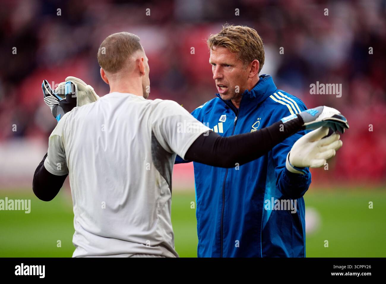 Nottingham Forest goalkeeper coach Rob Burch (right) and Nottingham ...