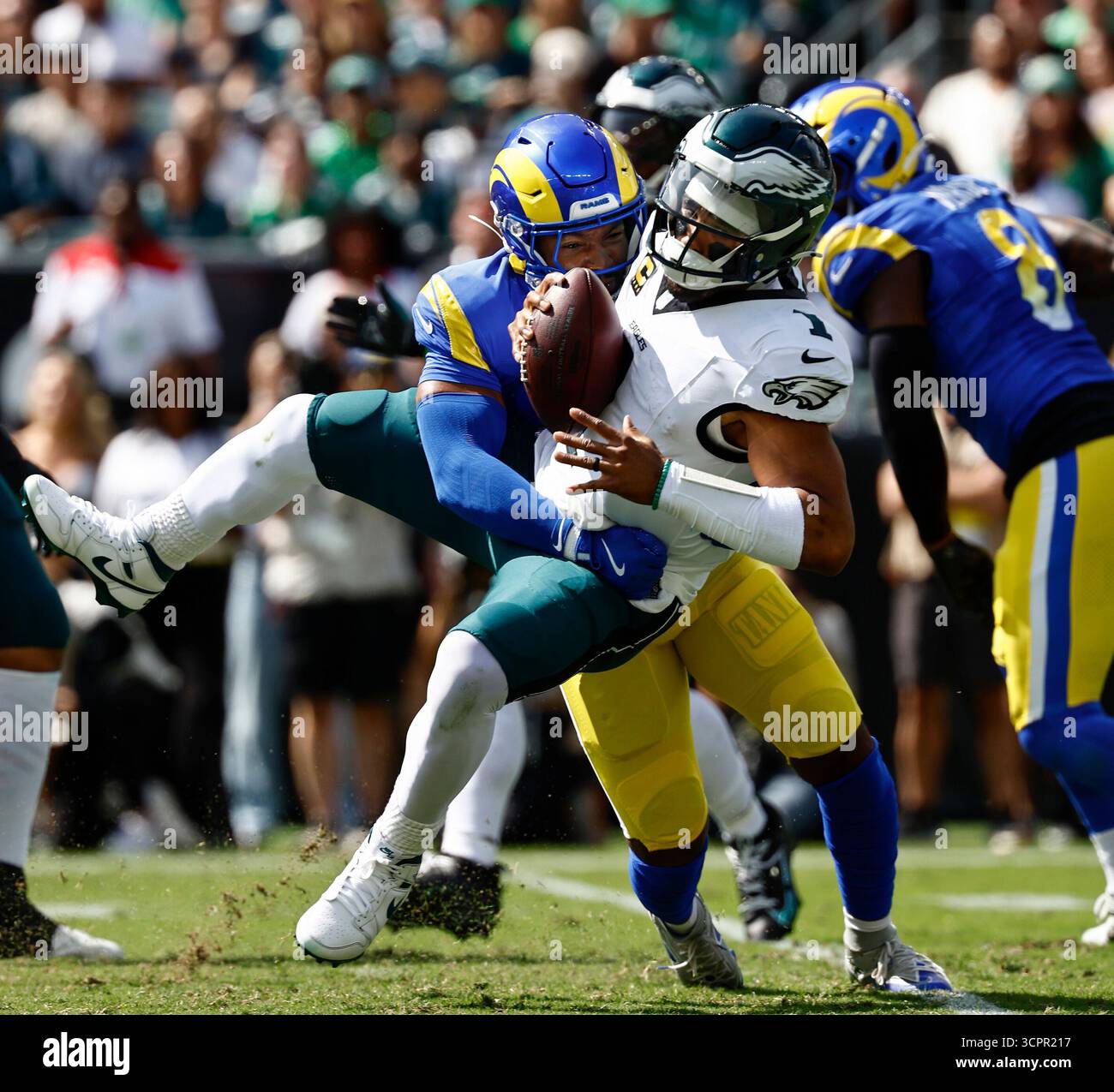 Los Angeles Rams' Jaylen McCollough sacks Philadelphia Eagles ...