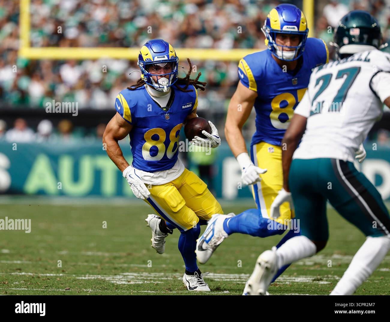 Los Angeles Rams' Jordan Whittington runs against the Philadelphia ...