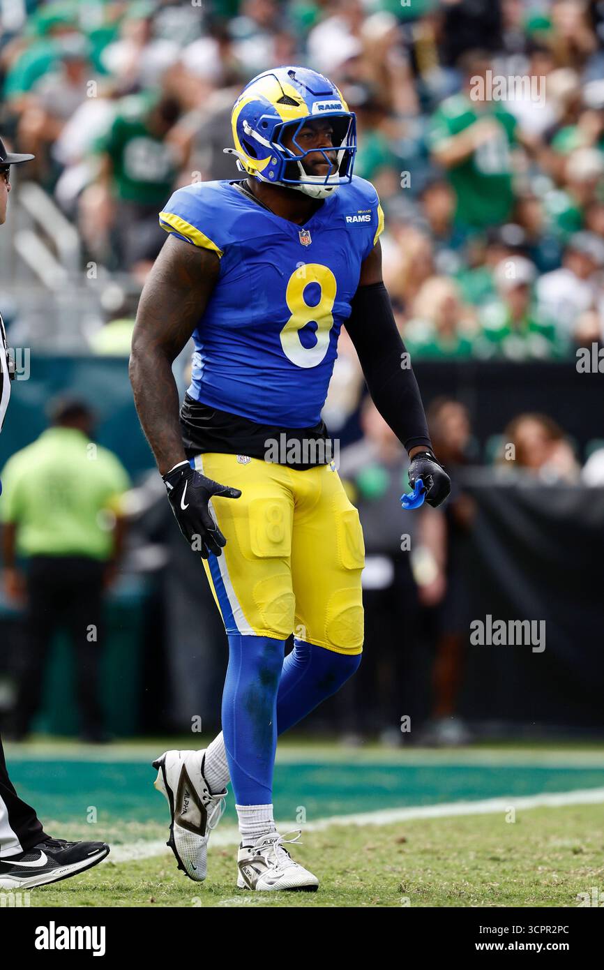 Los Angeles Rams linebacker Jared Verse against the Philadelphia Eagles ...