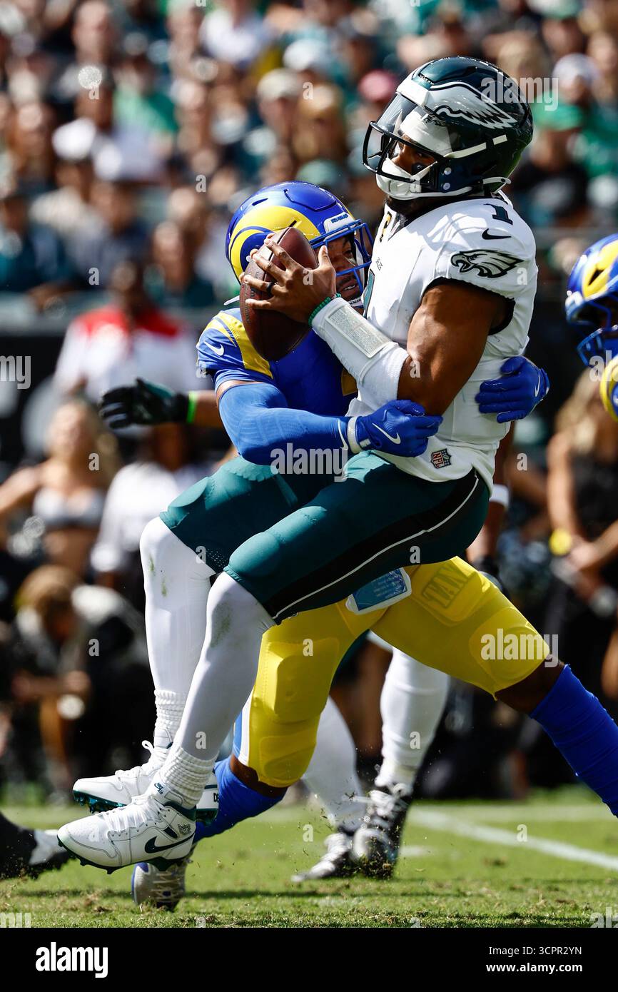 Los Angeles Rams' Jaylen McCollough sacks Philadelphia Eagles ...