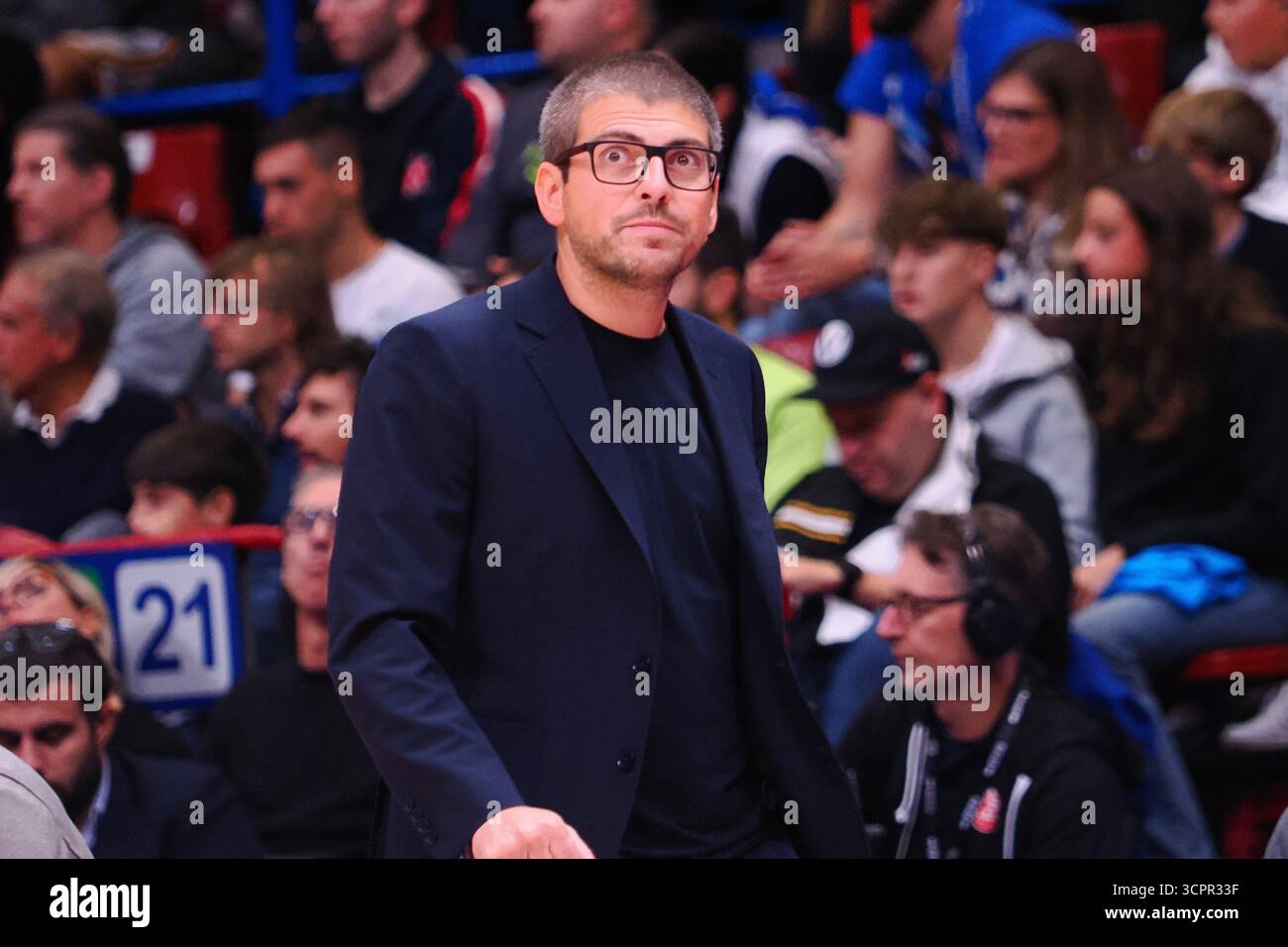 Matteo Cotelli, head coach (Germani Brescia) during Semifinal ...