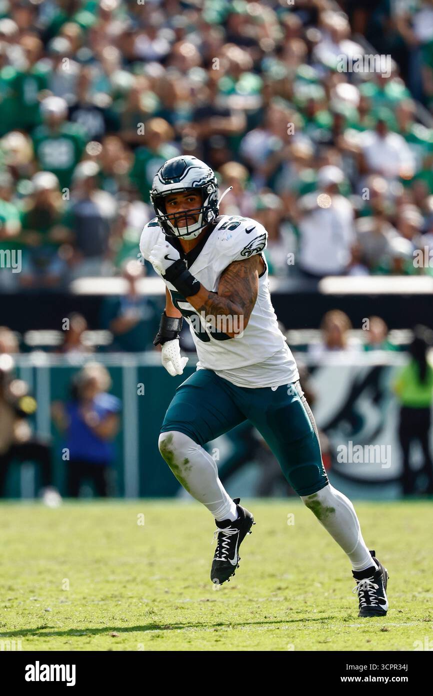 Philadelphia Eagles linebacker Zack Baun during an NFL football game ...