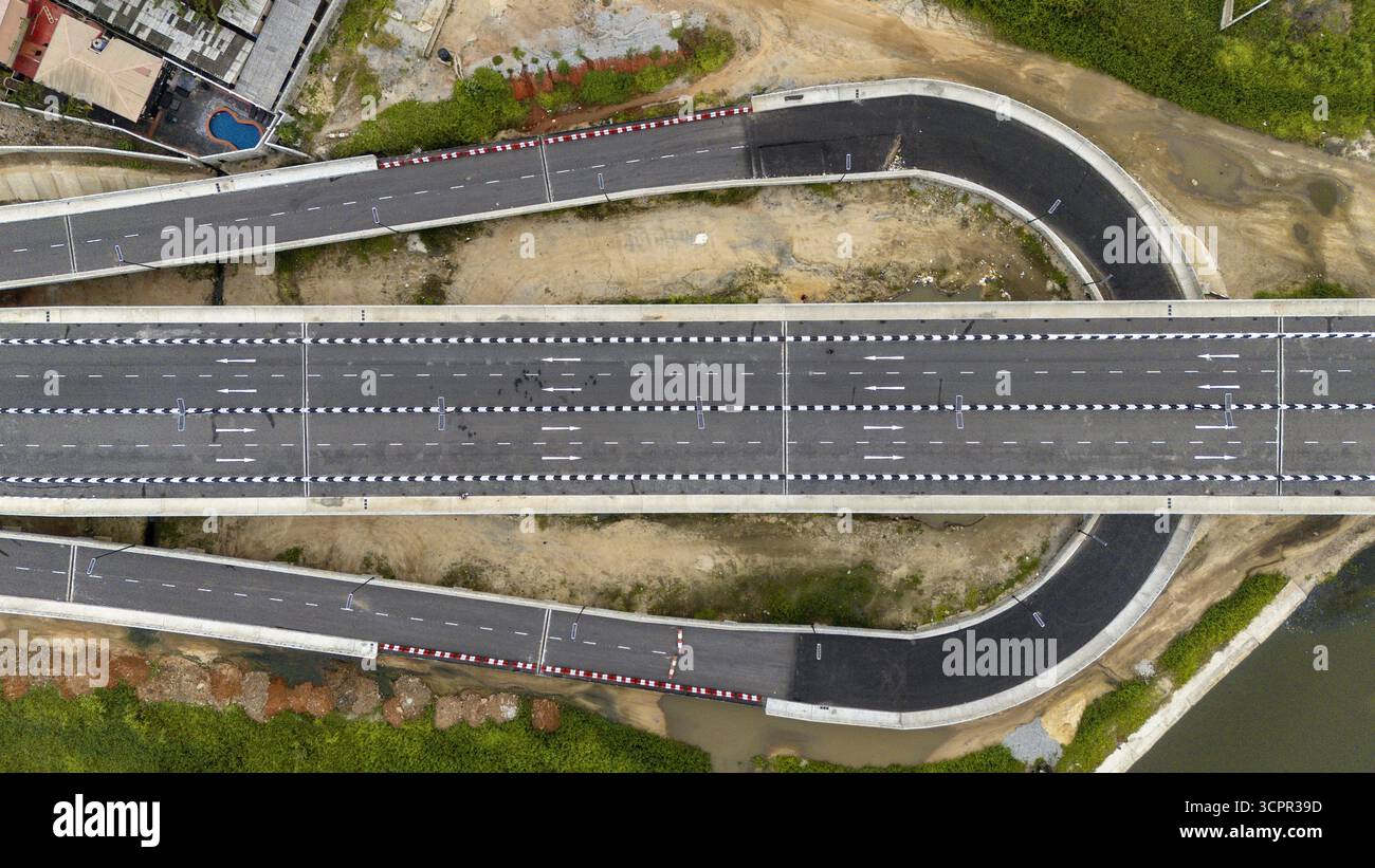 Aerial view of the Sheraton Link Road interchange, with its stark ...