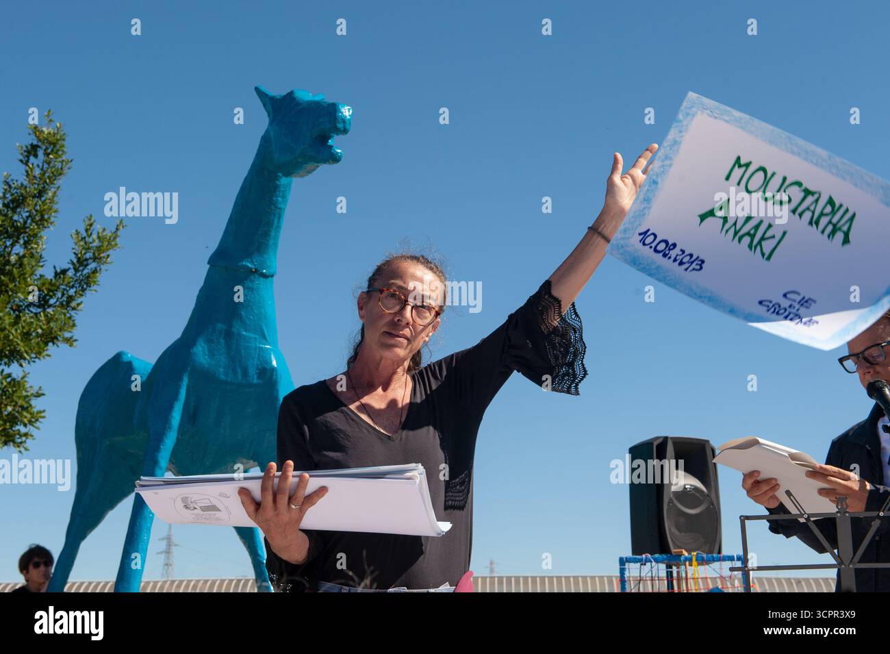 Rome, Italy September 27, 2025: Third station of Marco Cavallo's ...