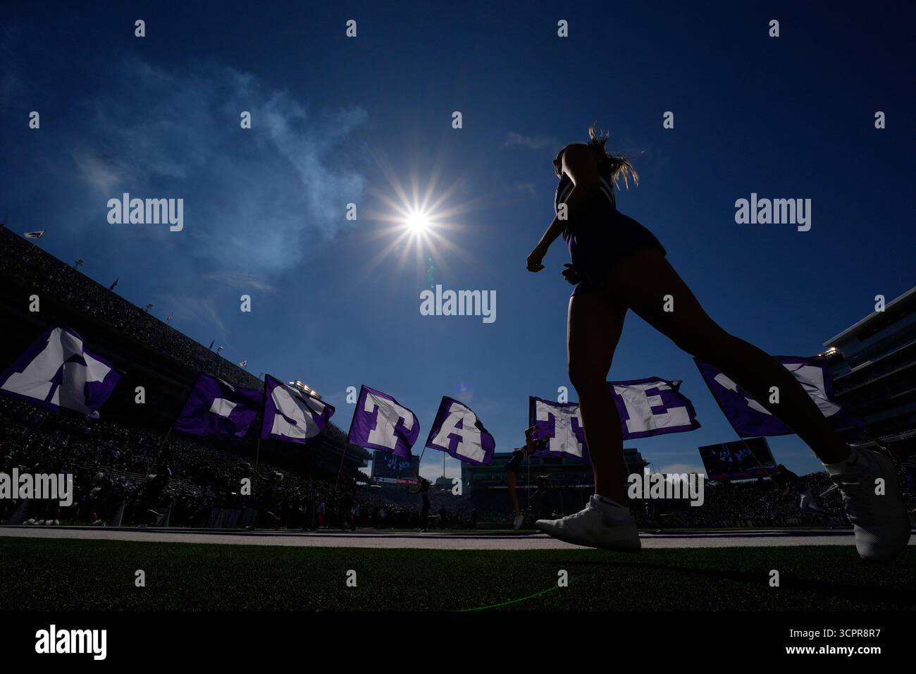 Cheerleaders celebrate after a Kansas State touchdown during the first ...