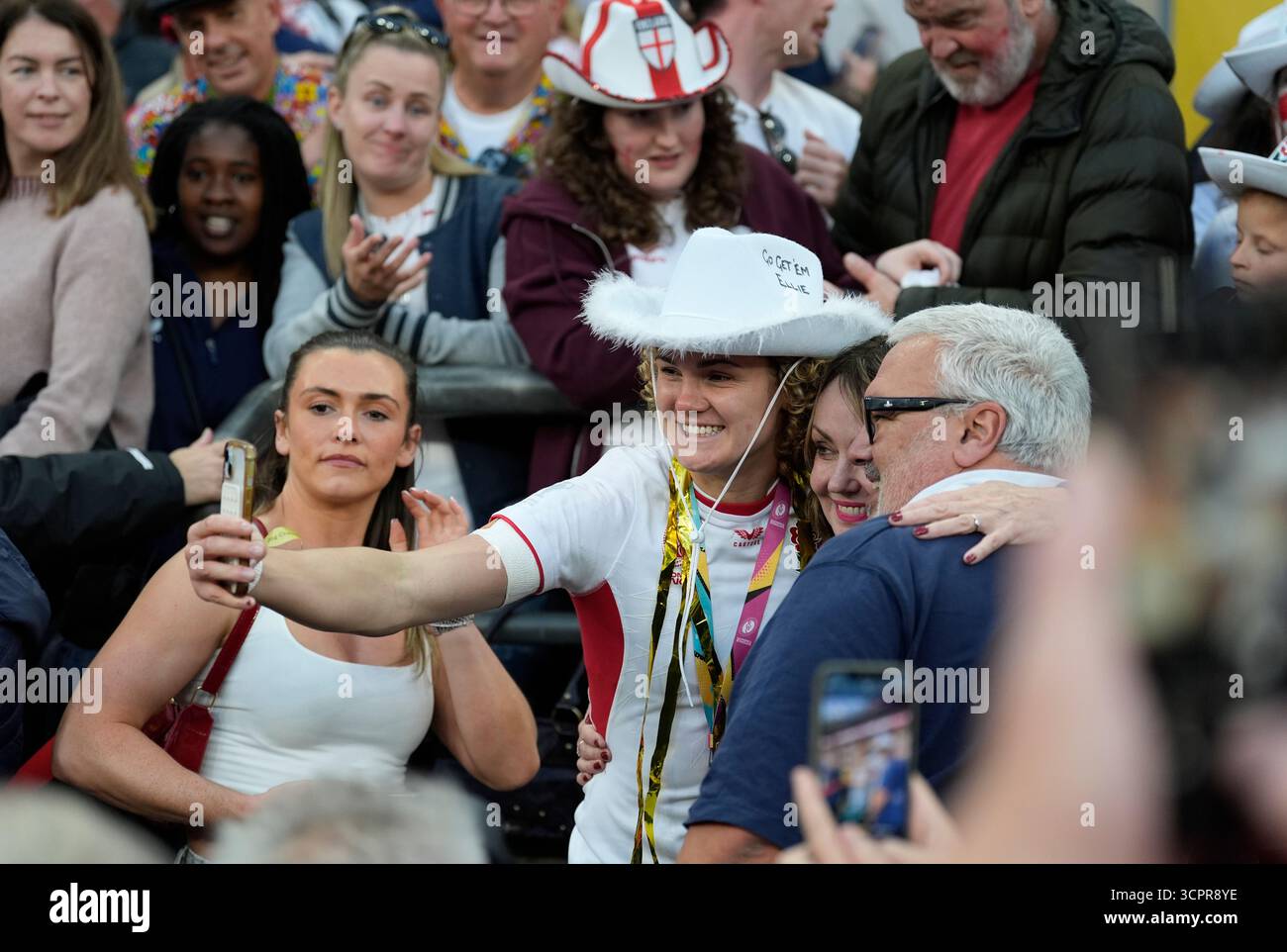 England's Ellie Kildunne celebrates after the Women's Rugby World Cup ...