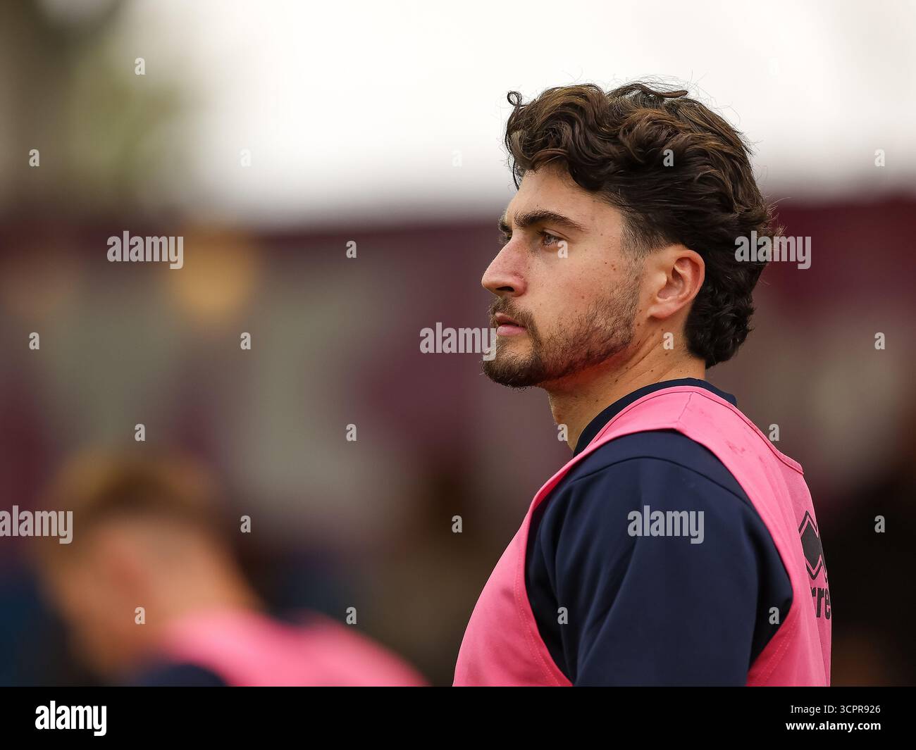 SOLIHULL, ENGLAND - SEPTEMBER 27: Scott Pollock of Brackley Town during ...