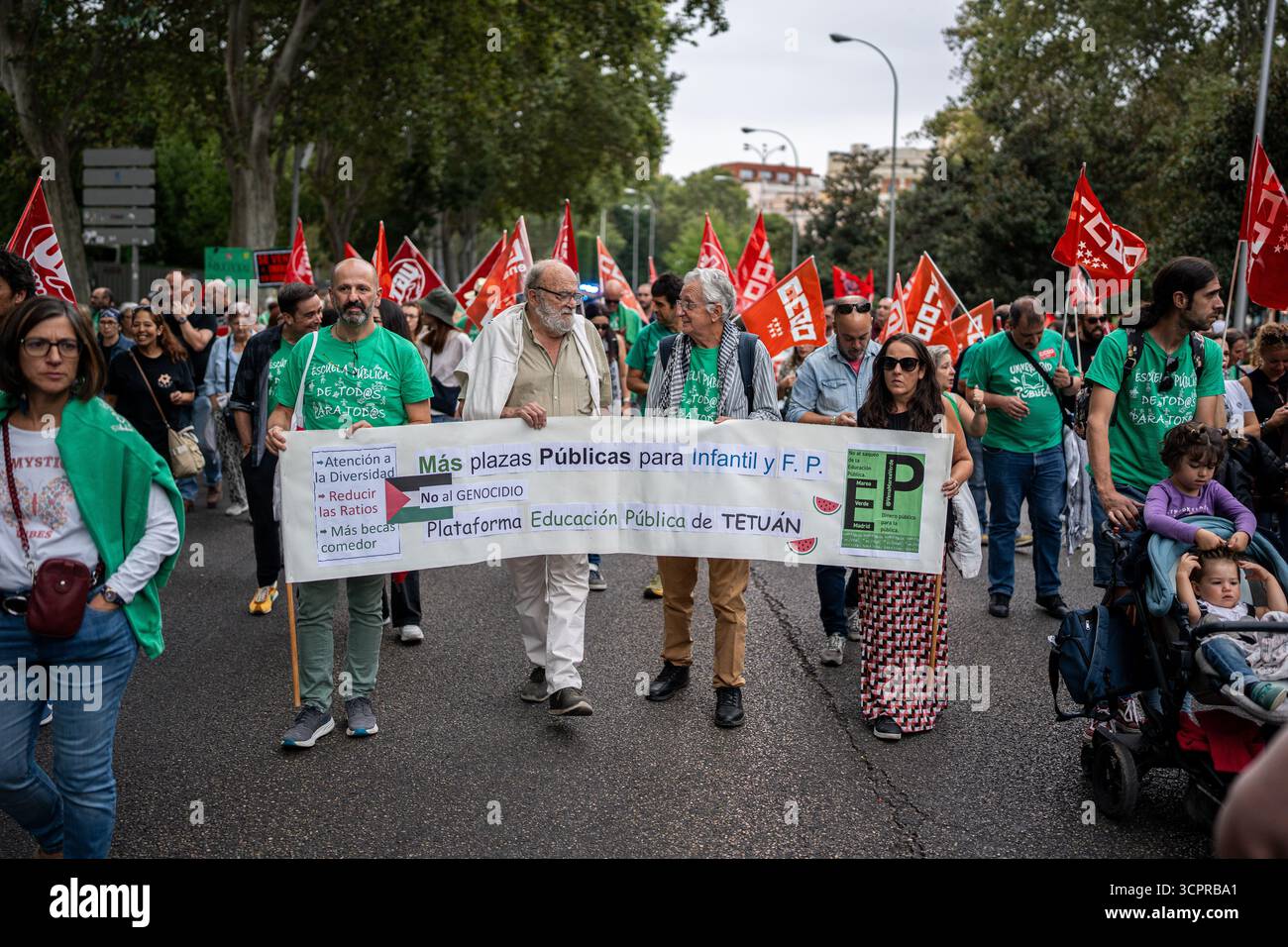 A group of people during a new demonstration for public education on ...