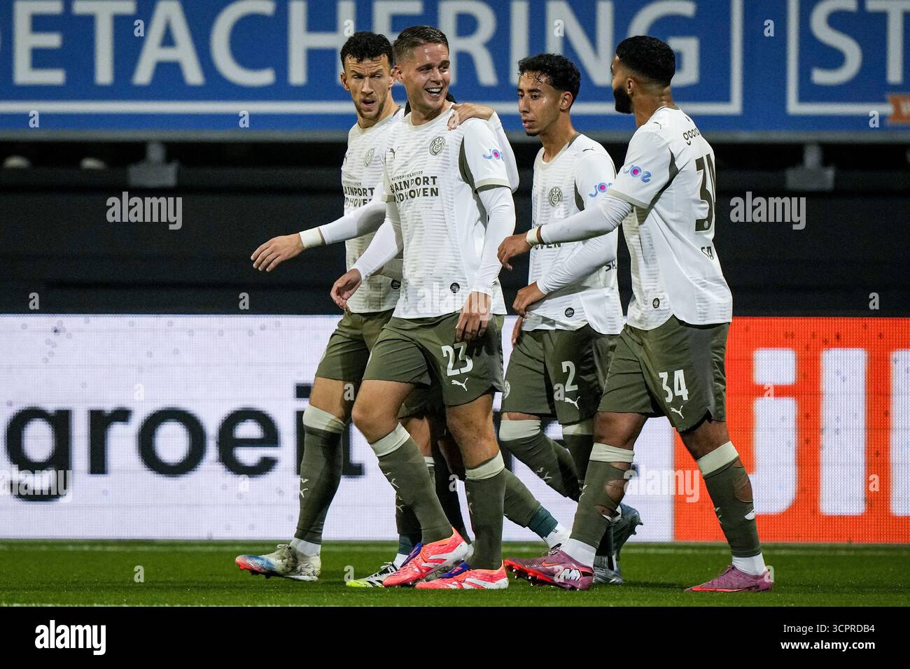 ROTTERDAM - Joey Veerman of PSV Eindhoven celebrates the 1-1 draw ...