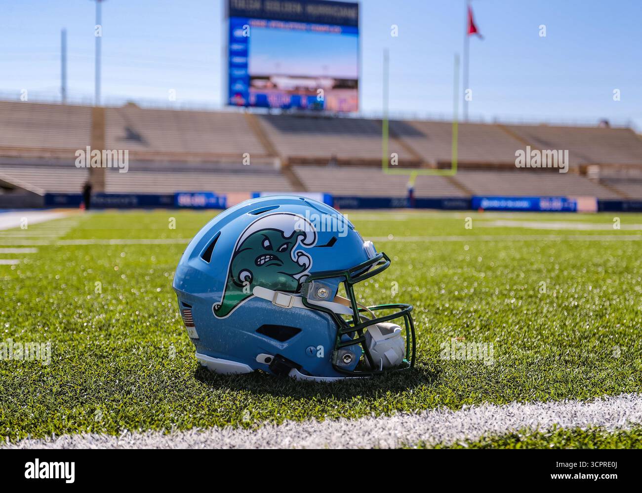 September 27, 2025:.Tulane Green Wave helmet for the NCAA Football game ...