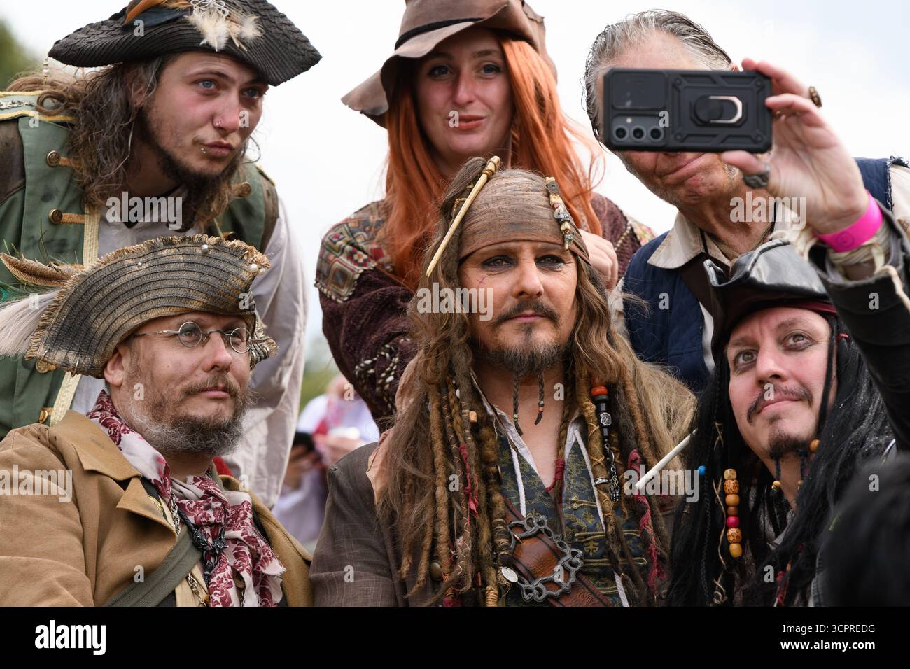 London, UK. 27 September, 2025. Pirates pose for photo as screen fans ...