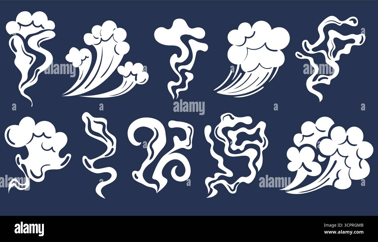 White steam cloud Stock Vector Images - Alamy