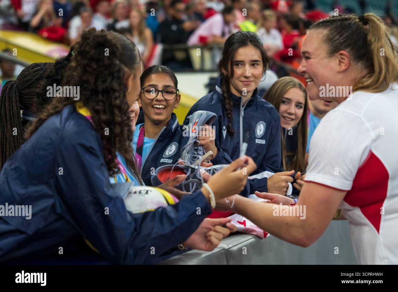 London, UK, 27th September 2025 England player Sarah Burn signs her ...