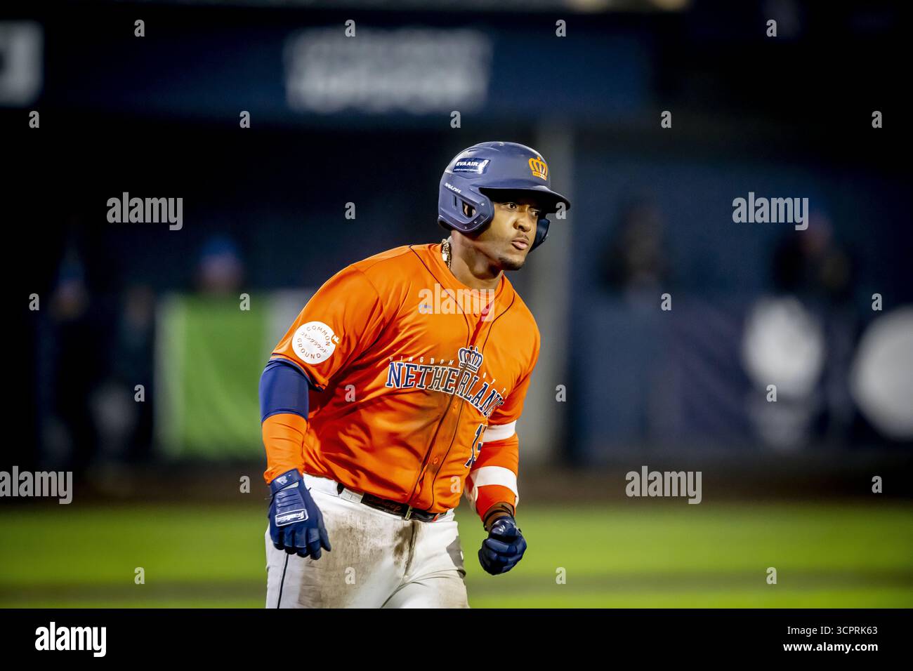 ROTTERDAM - Dutch baseball player Sharlon SCHOOP in action against ...