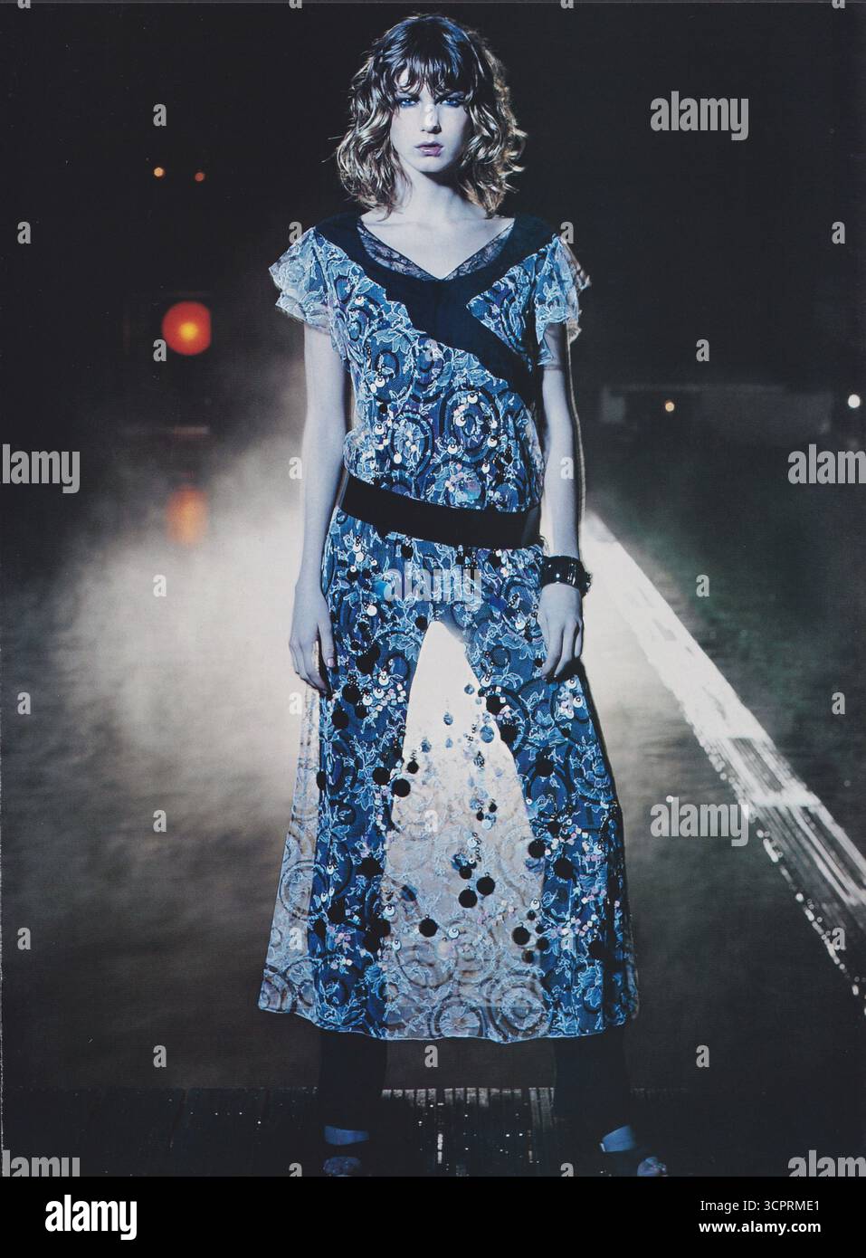 poster advertising CHANEL fashion house with Karolina Kurkova in paper ...