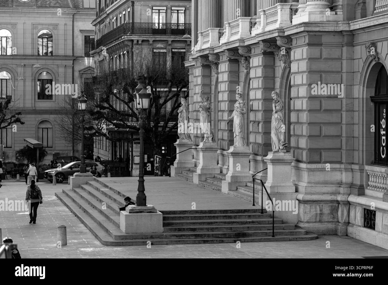 Geneva, Switzerland - 25 March 2022: Place Neuve is one of the main ...