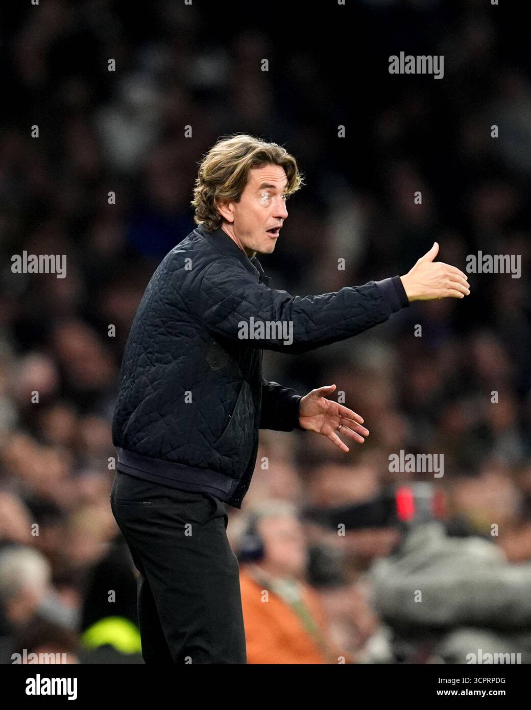 Tottenham Hotspur manager Thomas Frank on the touchline during the ...