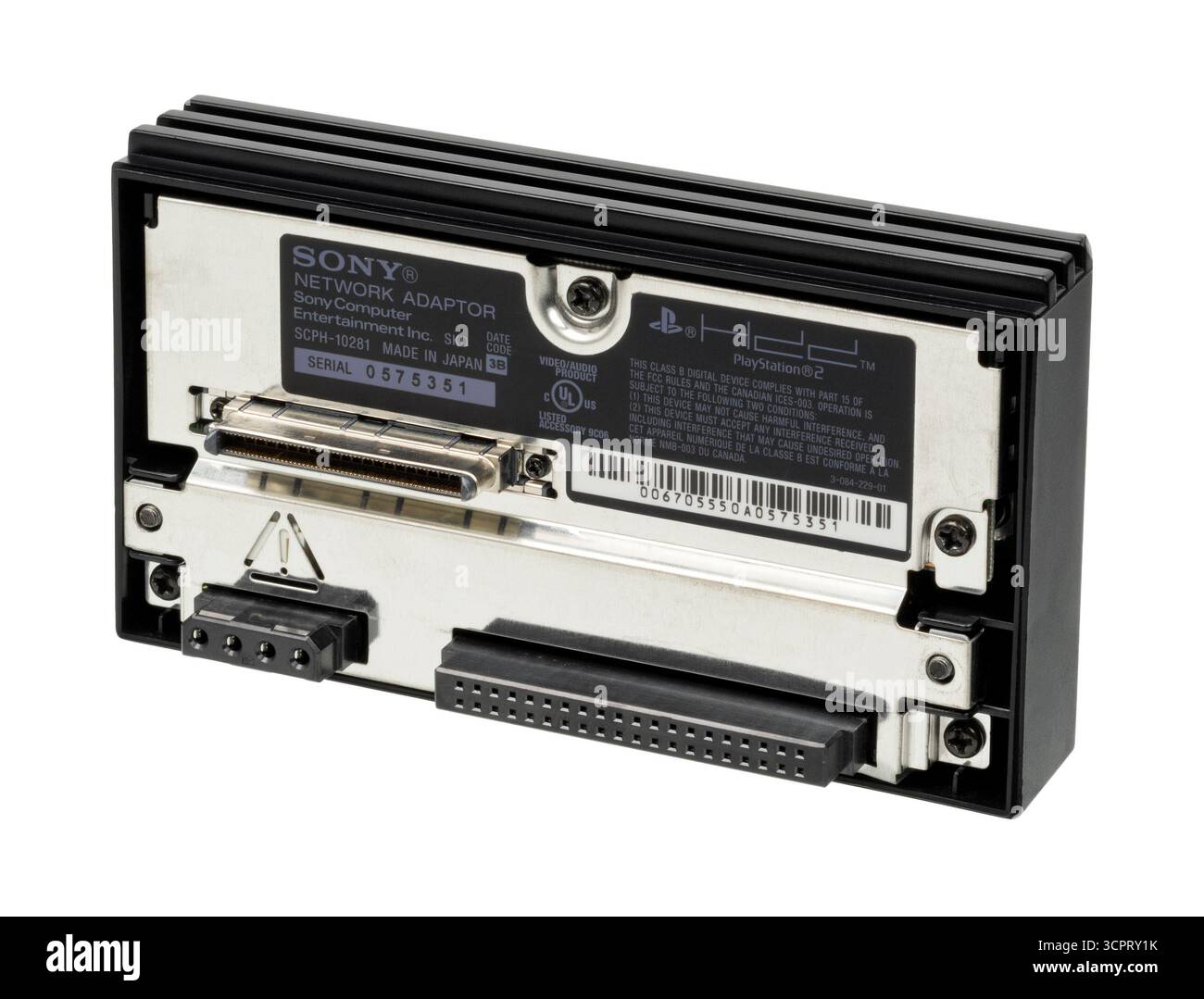 Back of network adapter for the original "fat" model of the Sony ...