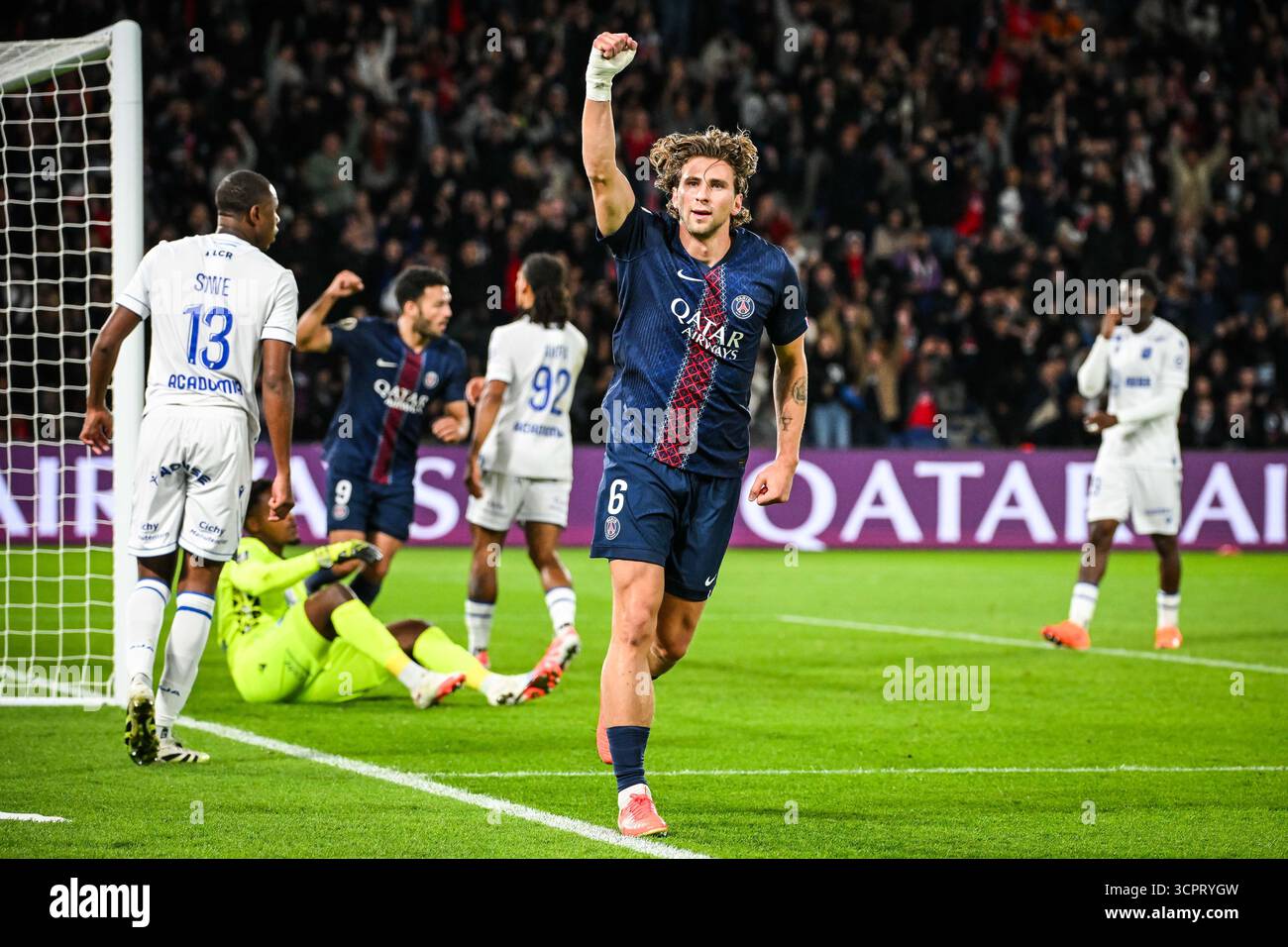 Illya (Illia) ZABARNYI of PSG celebrates his goal during the French ...