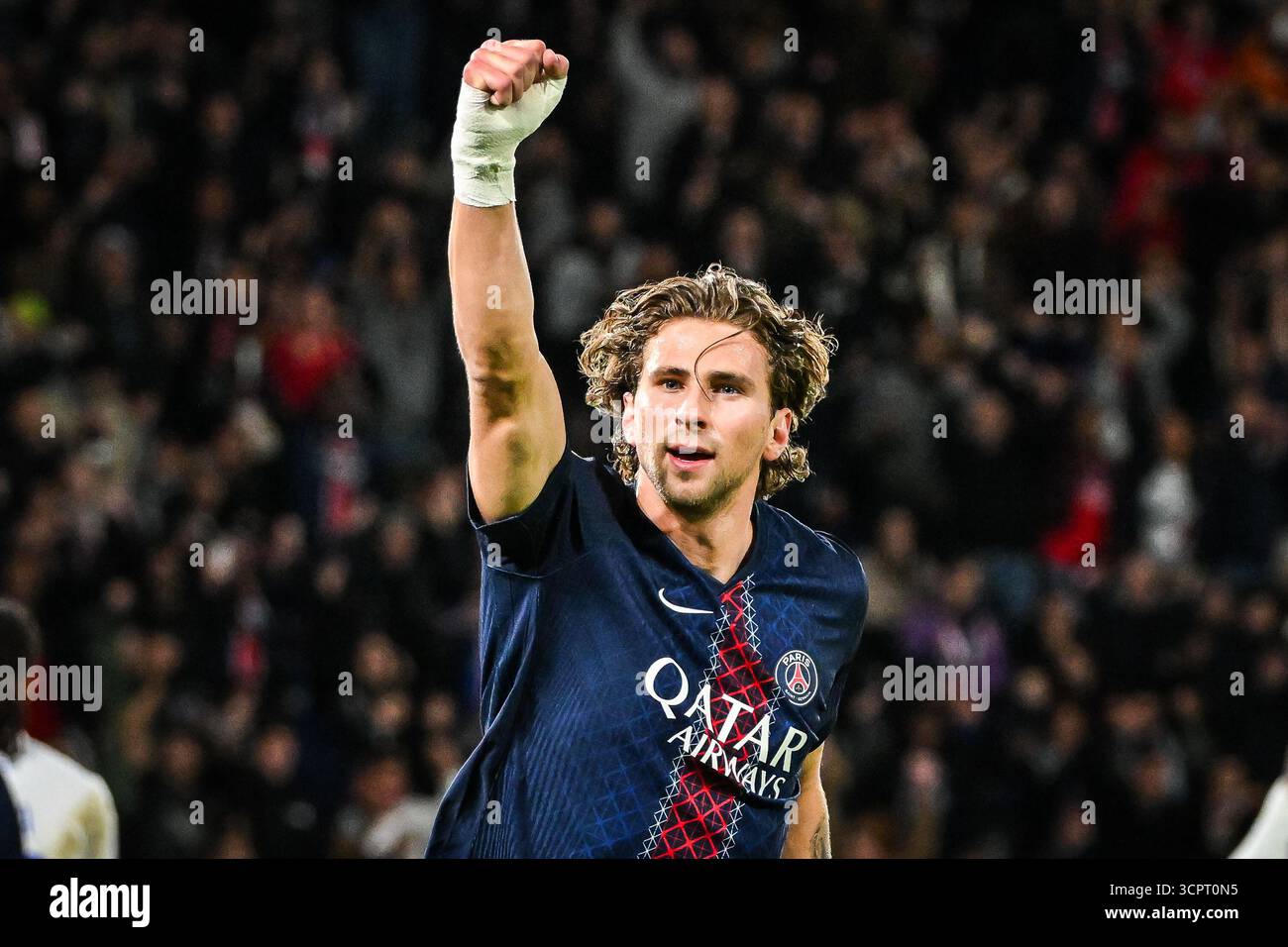 Illya (Illia) ZABARNYI of PSG celebrates his goal during the French ...