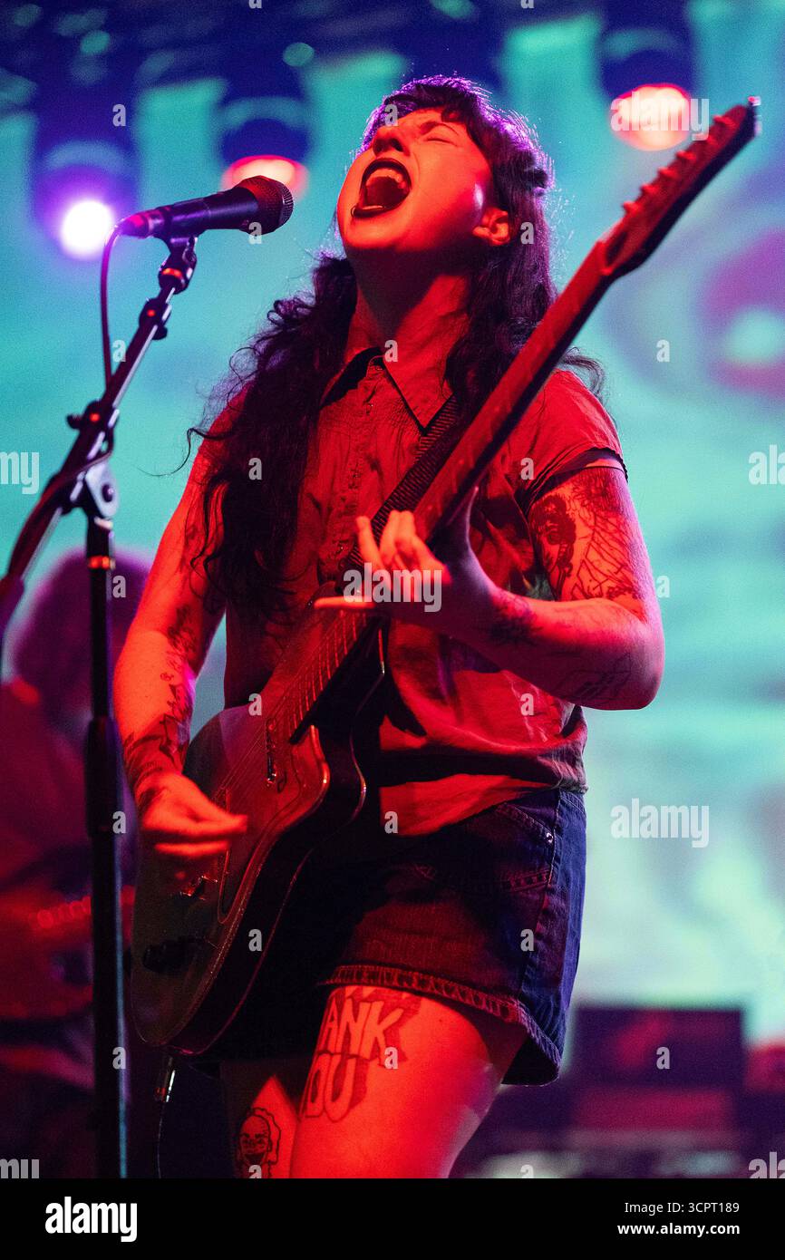 September 27, 2025: Karly Hartzman with Wednesday band performing at ...