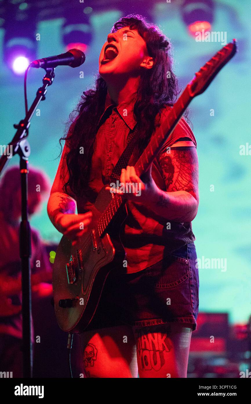 September 27, 2025: Karly Hartzman with Wednesday band performing at ...