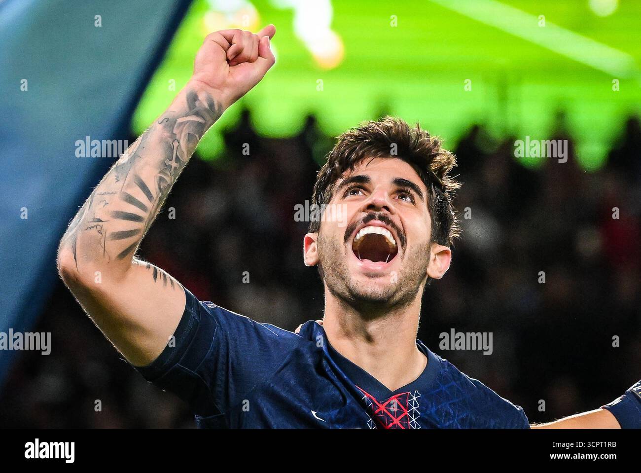 Lucas BERALDO of PSG celebrates his goal during the French championship ...