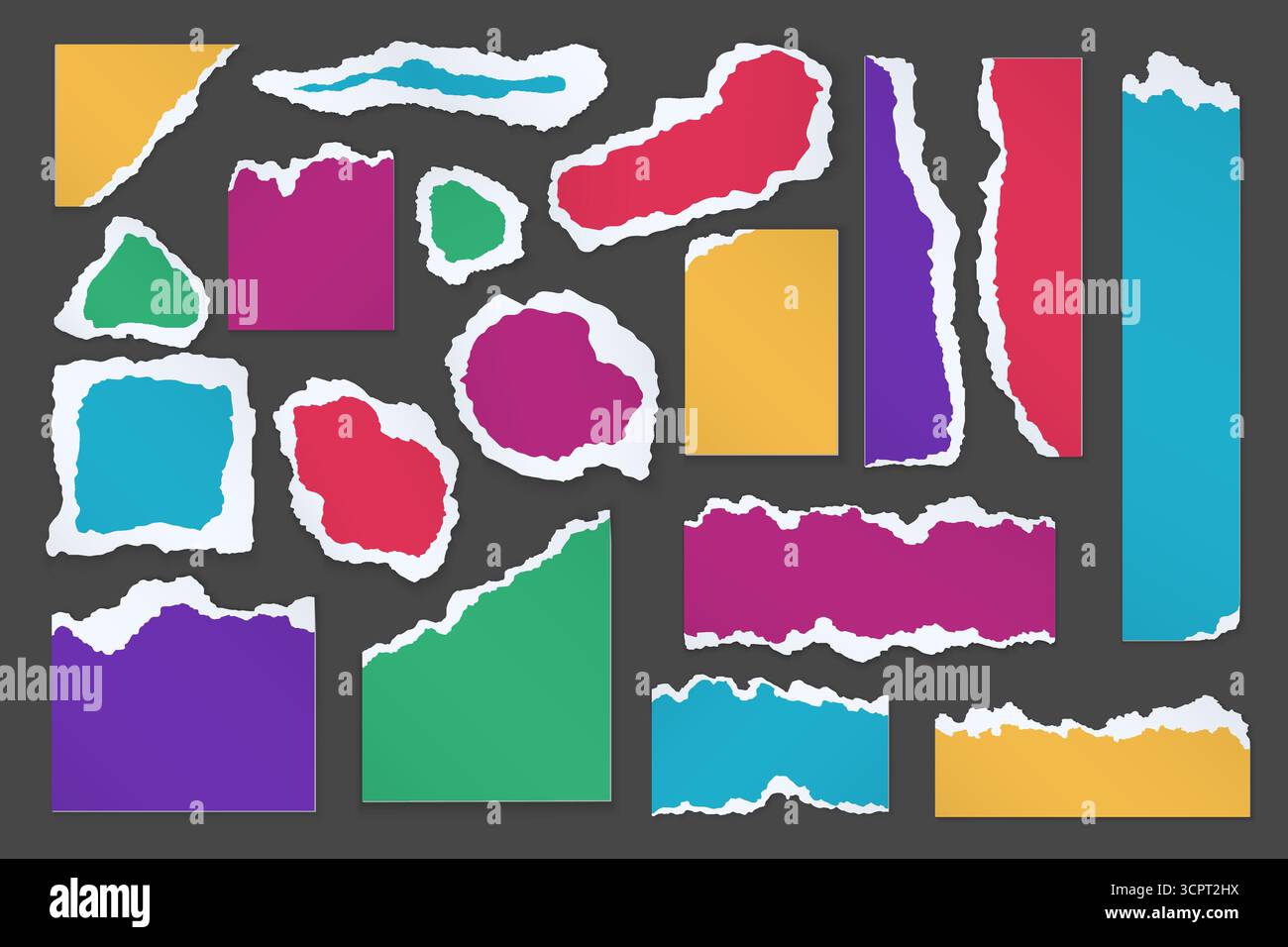 Yellow purple torn paper Stock Vector Images - Alamy