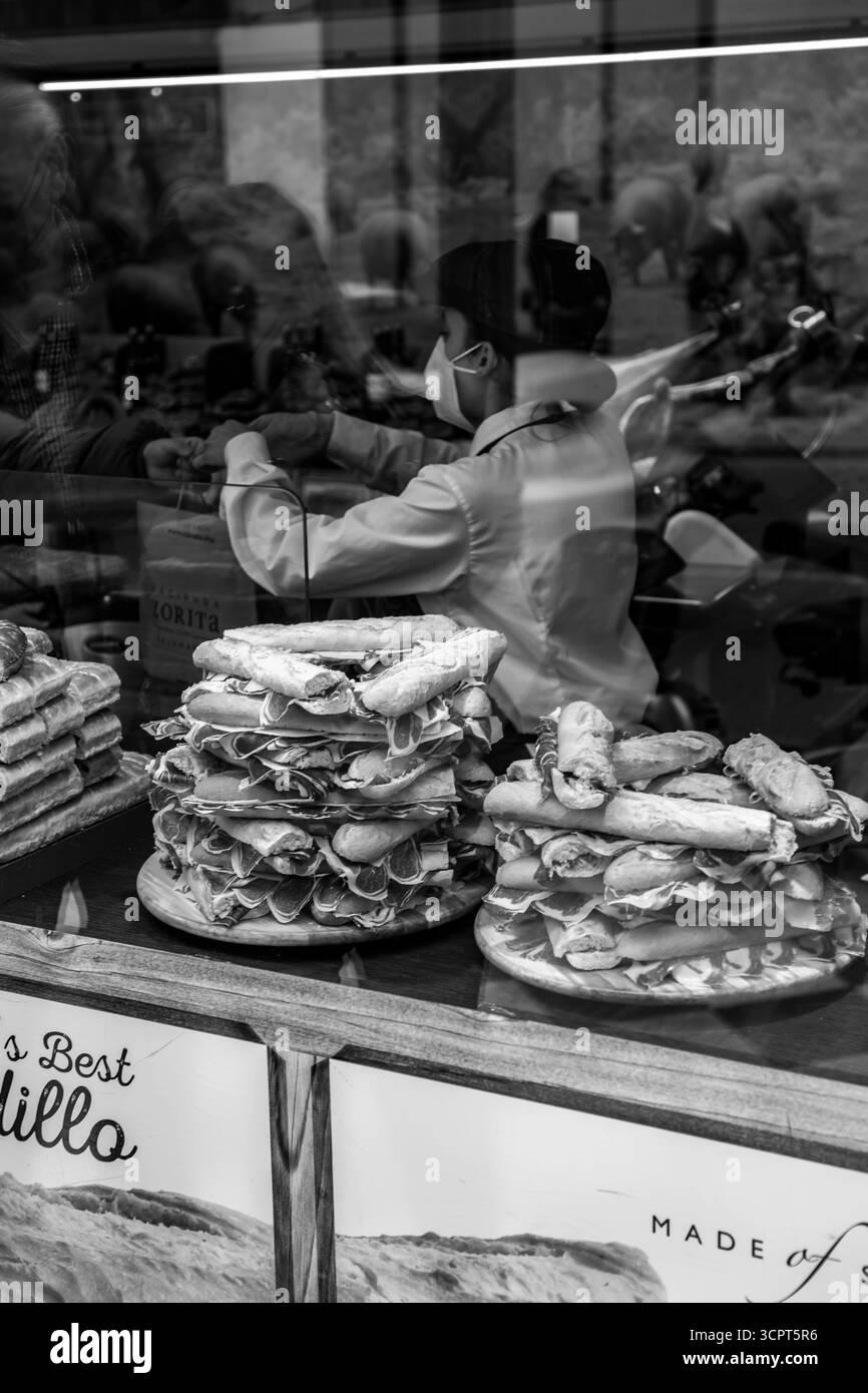 Delicious sandwich food in Black and White Stock Photos & Images - Alamy